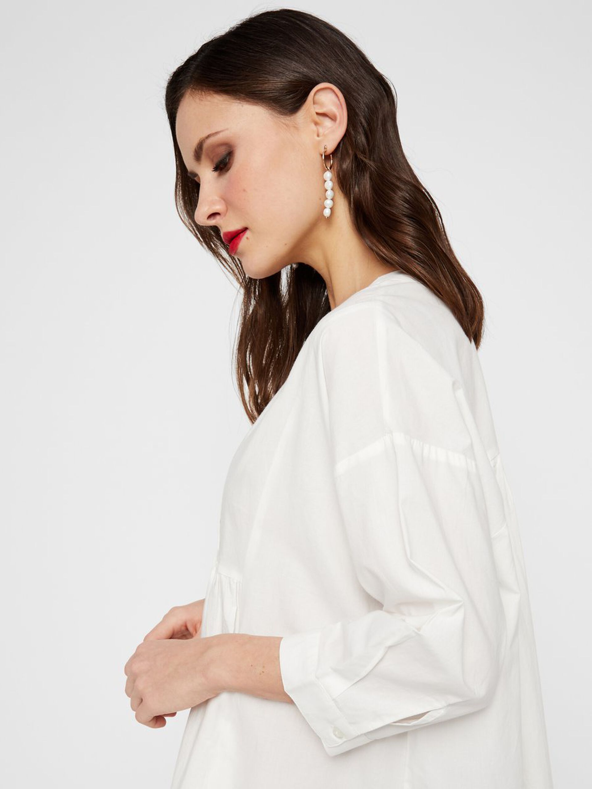 hvit oversizet kjole Merian - MioTrend