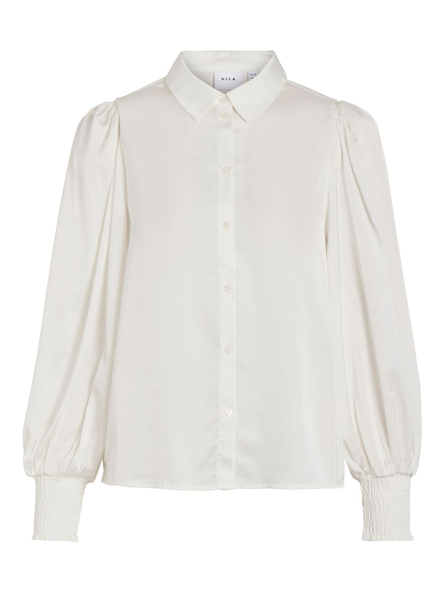 hvit satengbluse Kenzie - MioTrend