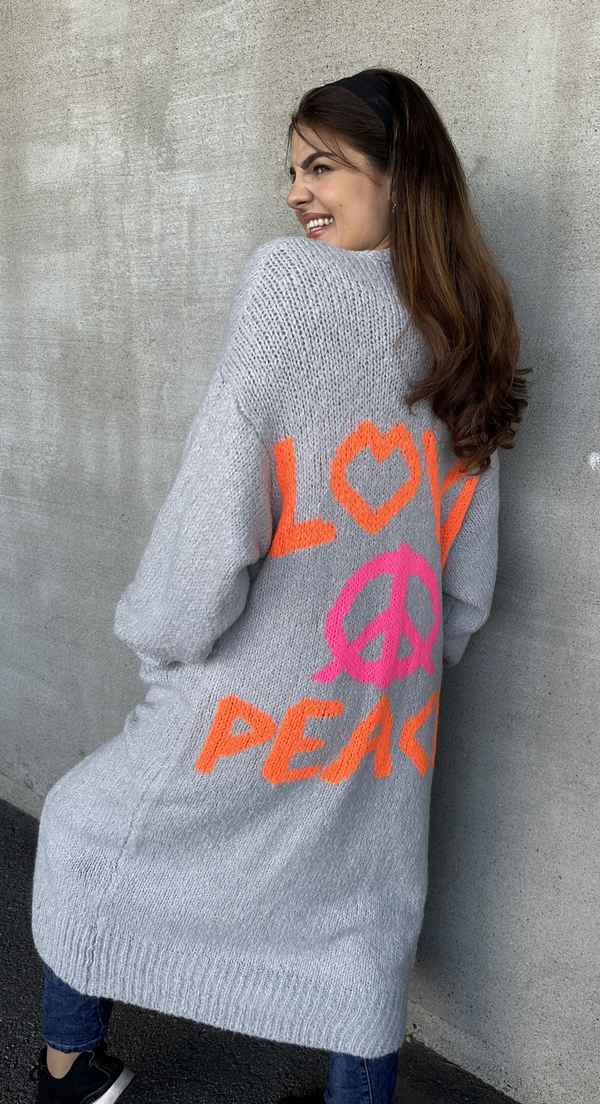 Love & Peace cardigan grå - MioTrend